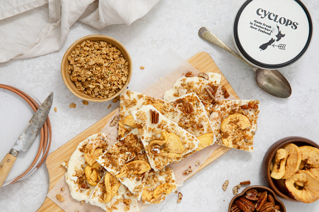Apple Crumble Yoghurt Granola Bark - Cyclops Yoghurt