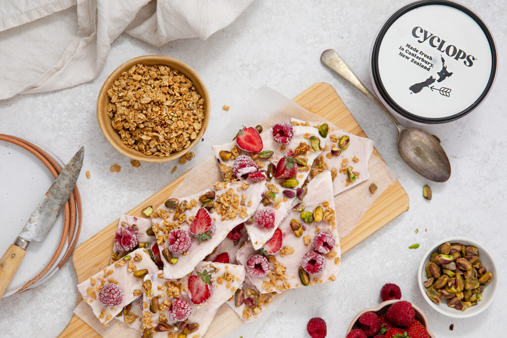 Berry & Pistachio Yoghurt Bark - Cyclops Yoghurt
